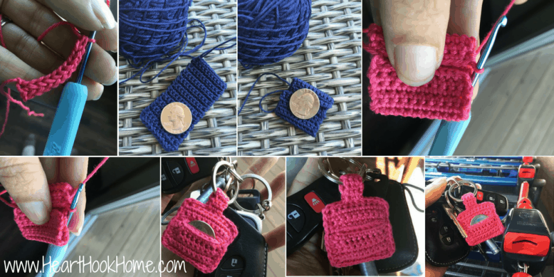Aldi Quarter Keeper Keychain - Free Crochet Pattern