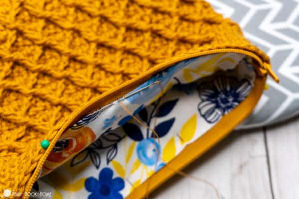 How to Add a Zipper and Lining to a Crochet Bag