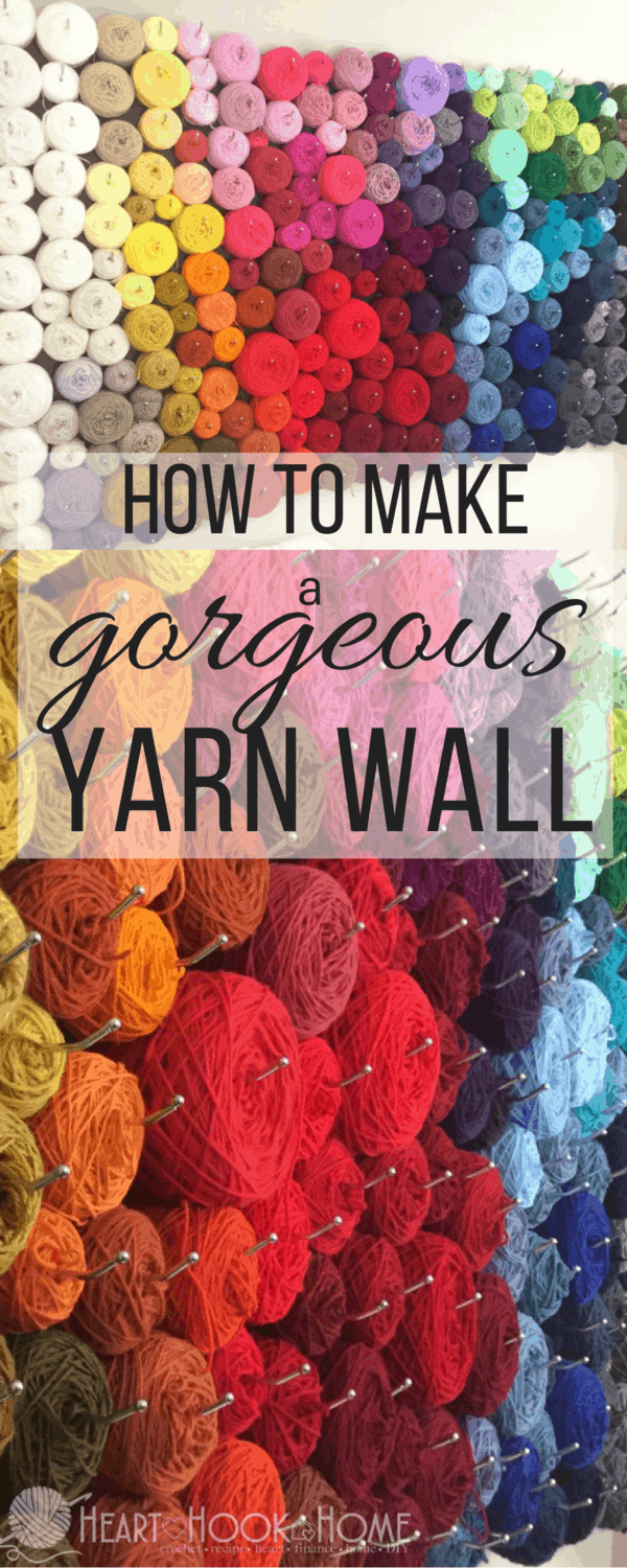 Inexpensive and Easy Yarn Organization Wall