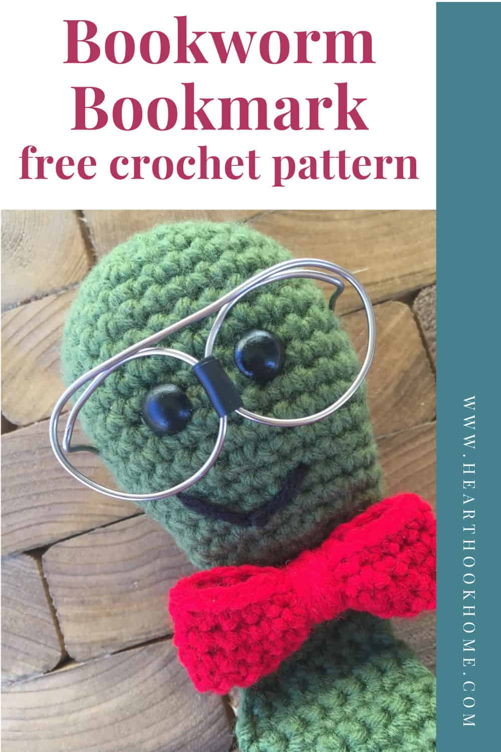The Nerdy Bookworm Bookmark Free Crochet Pattern