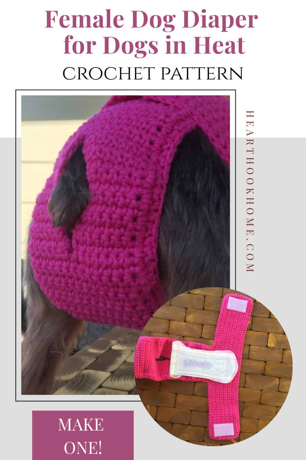 Female Dog Diaper for Dogs in Heat: Free Crochet Pattern