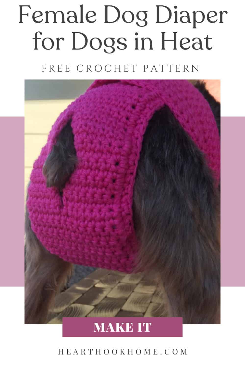 Female Dog Diaper for Dogs in Heat: Free Crochet Pattern