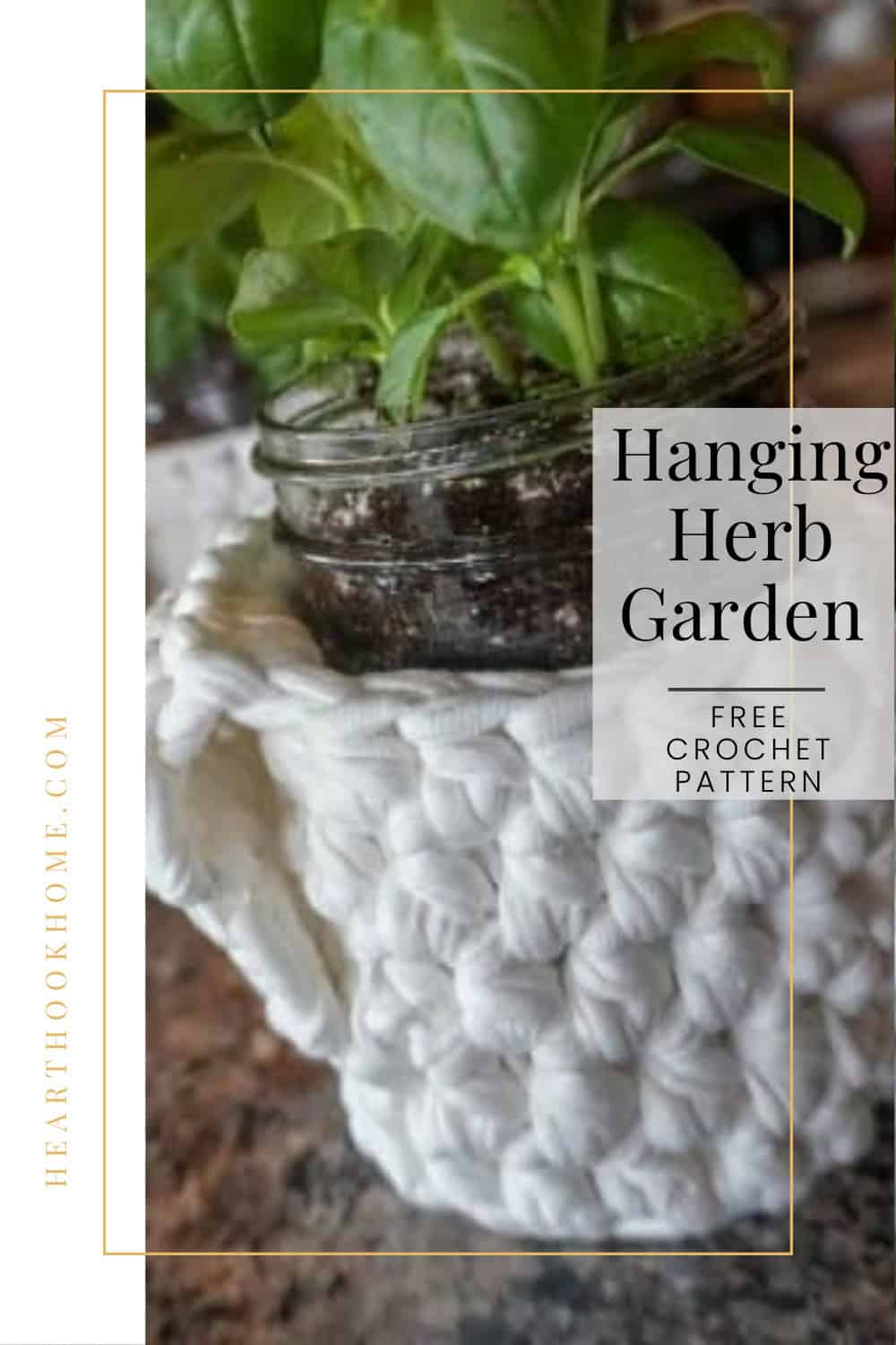 Hanging Herb Garden Free Basket Crochet Pattern