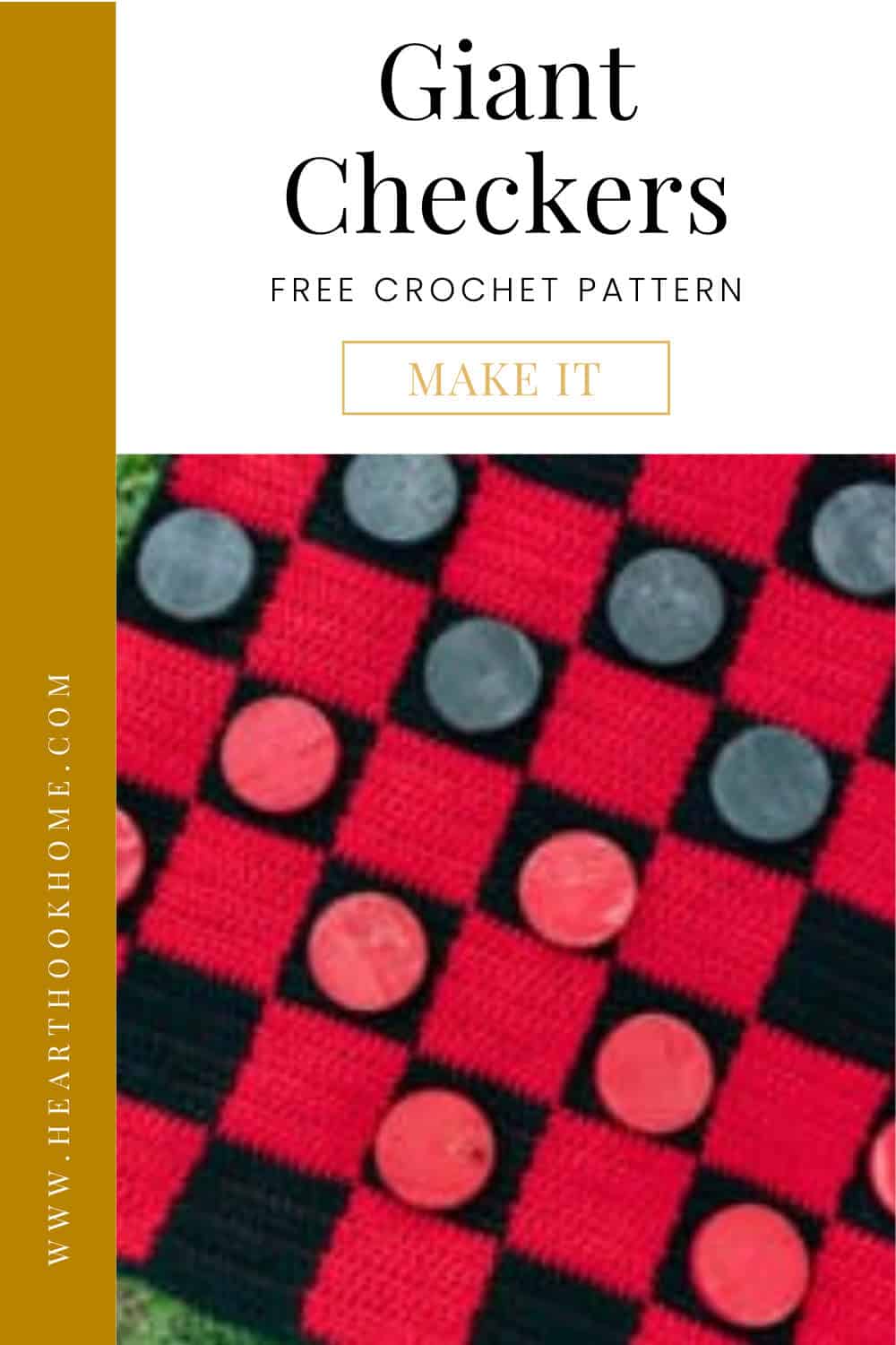 Giant Crochet Checkers Game: Free Crochet Pattern