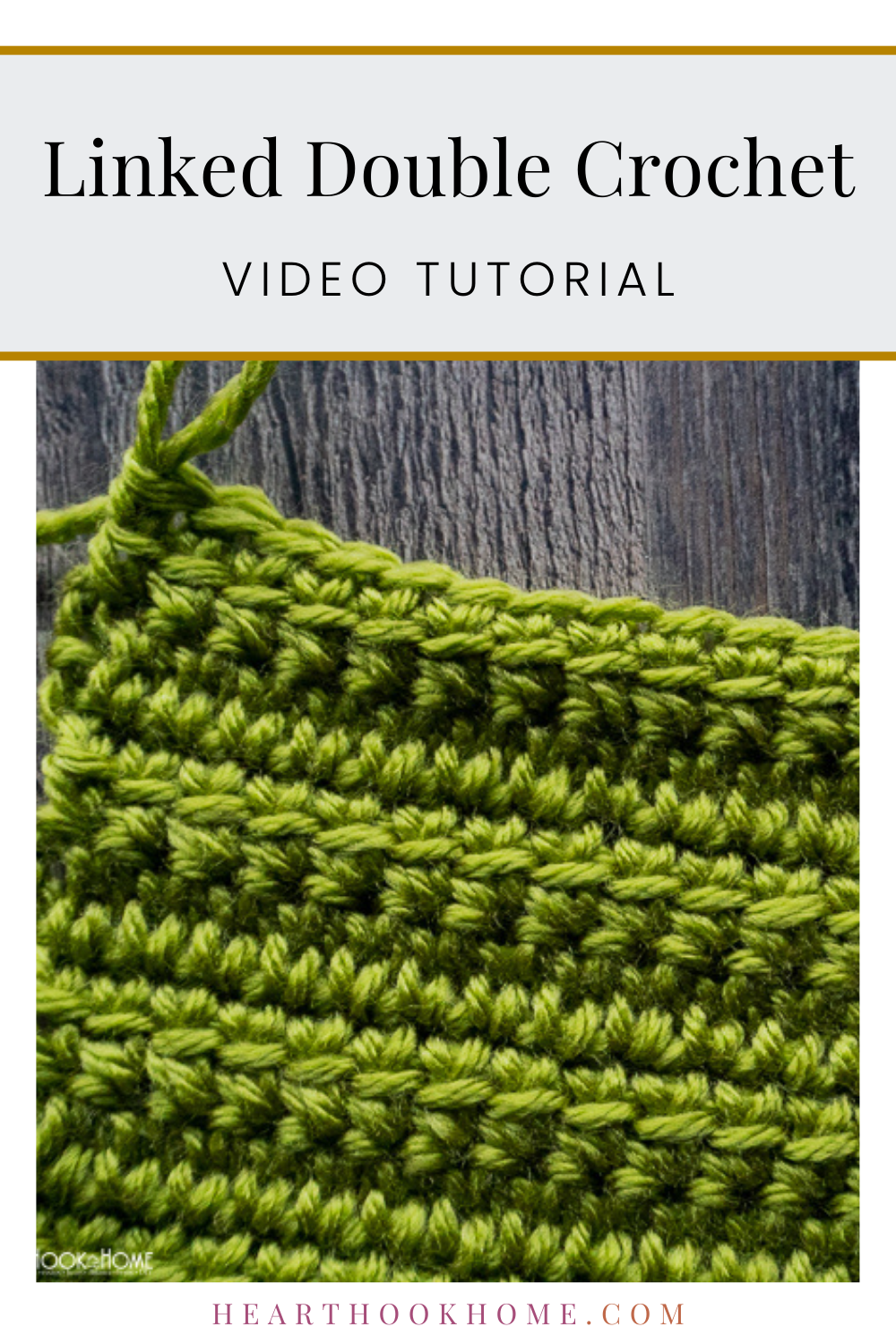 Linked Double Crochet Stitch Tutorial