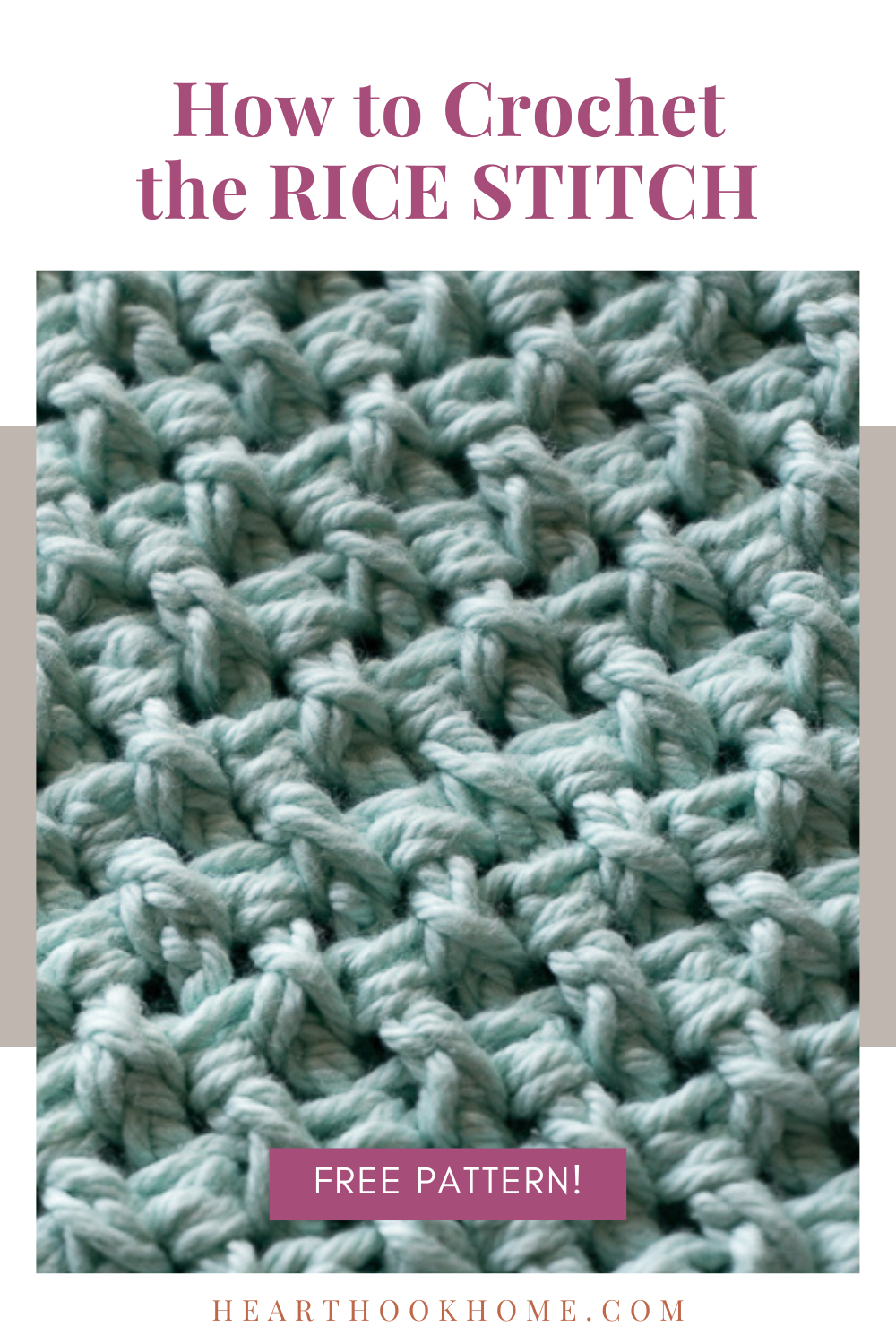 How to Crochet the Rice Stitch