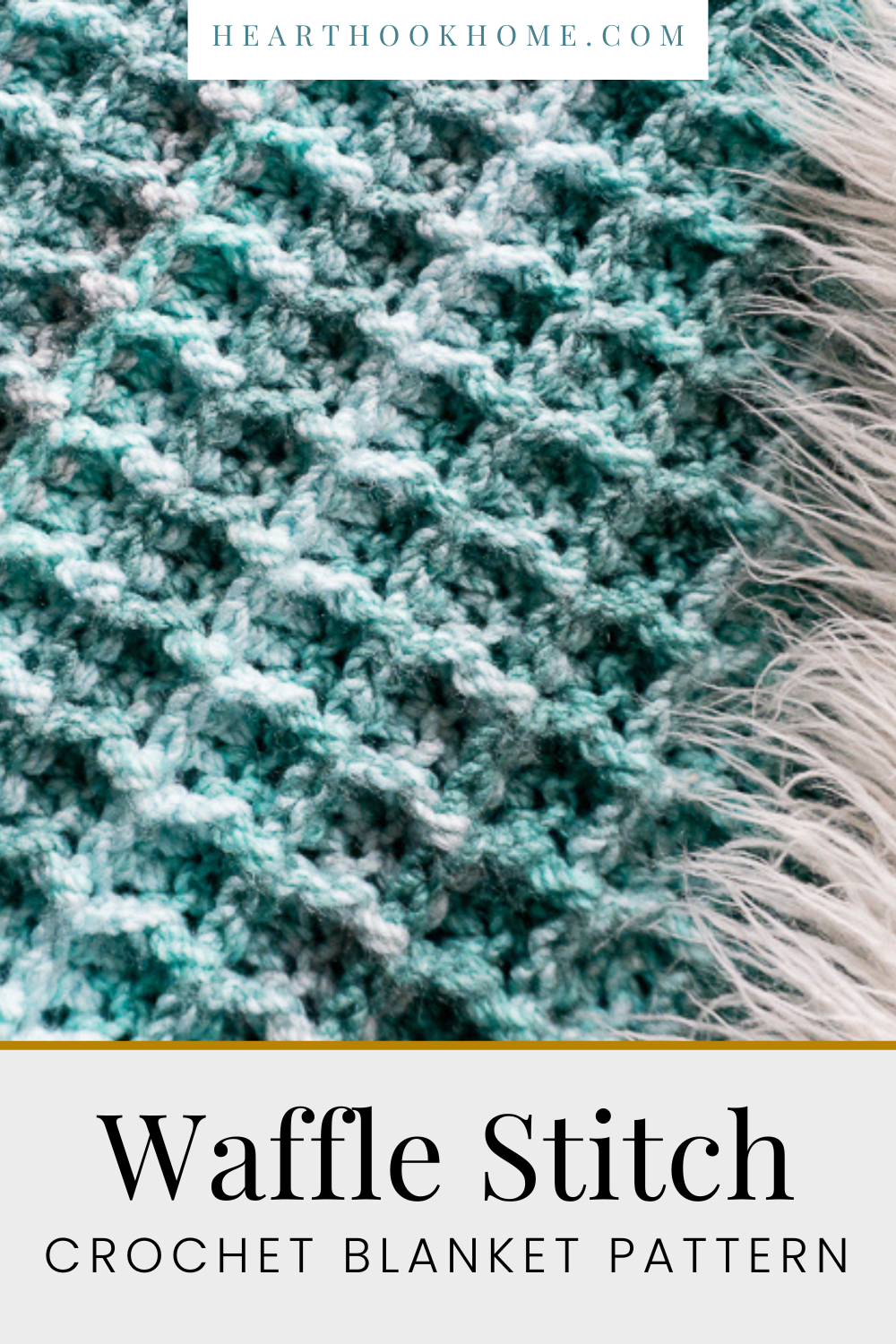 Waffle Blanket Free Crochet Pattern