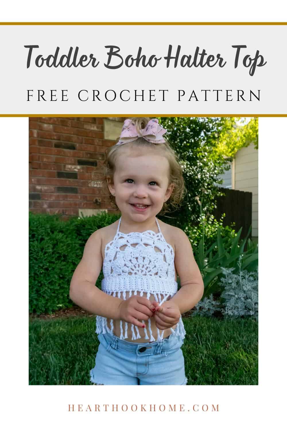Toddler Boho Halter Top Free Crochet Pattern - Heart Hook Home