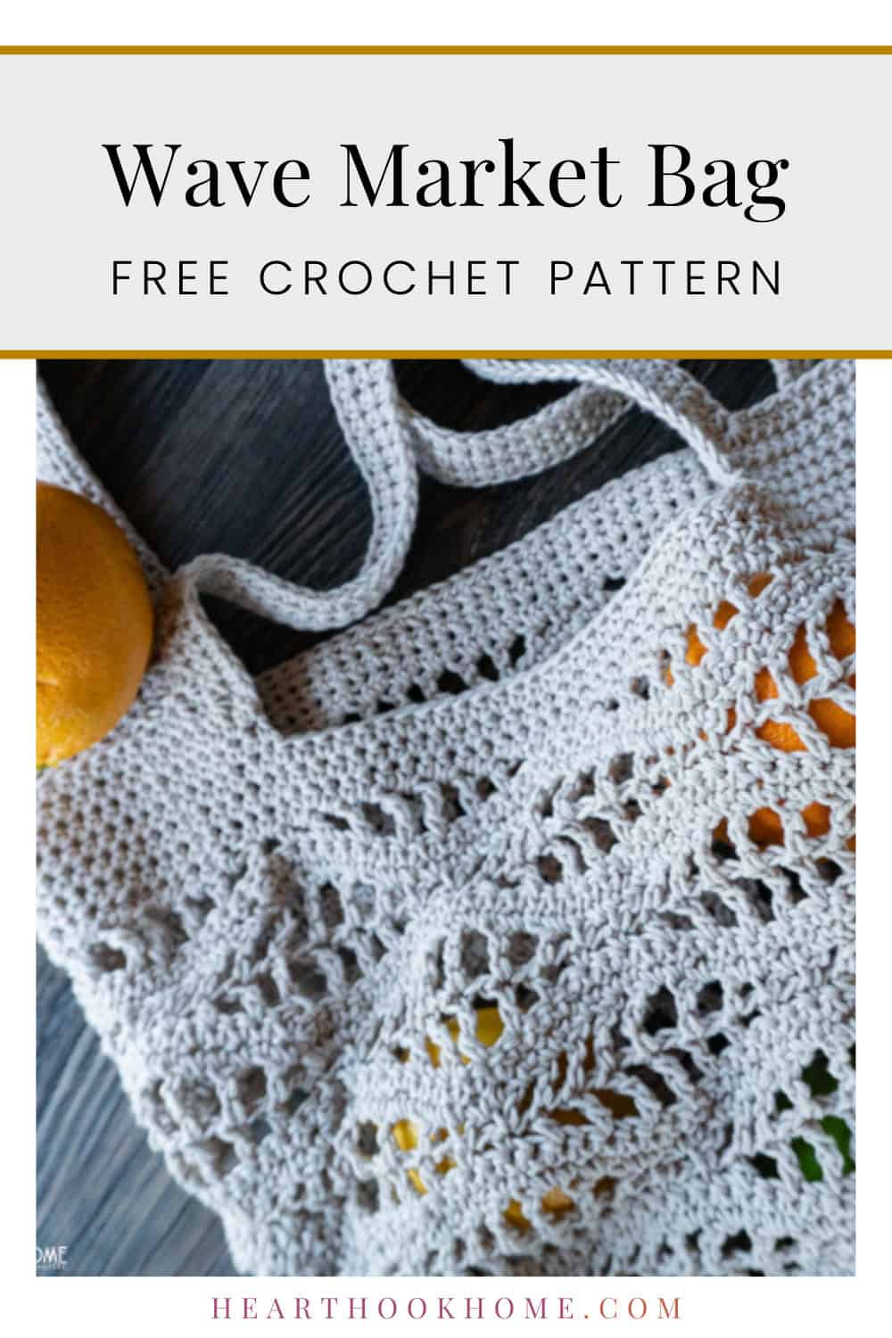 Wave Market Bag Free Crochet Pattern - Heart Hook Home