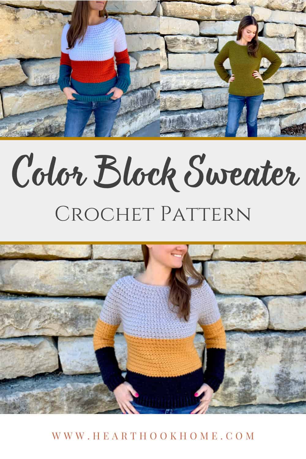 Color Block Sweater Crochet Pattern - Heart Hook Home