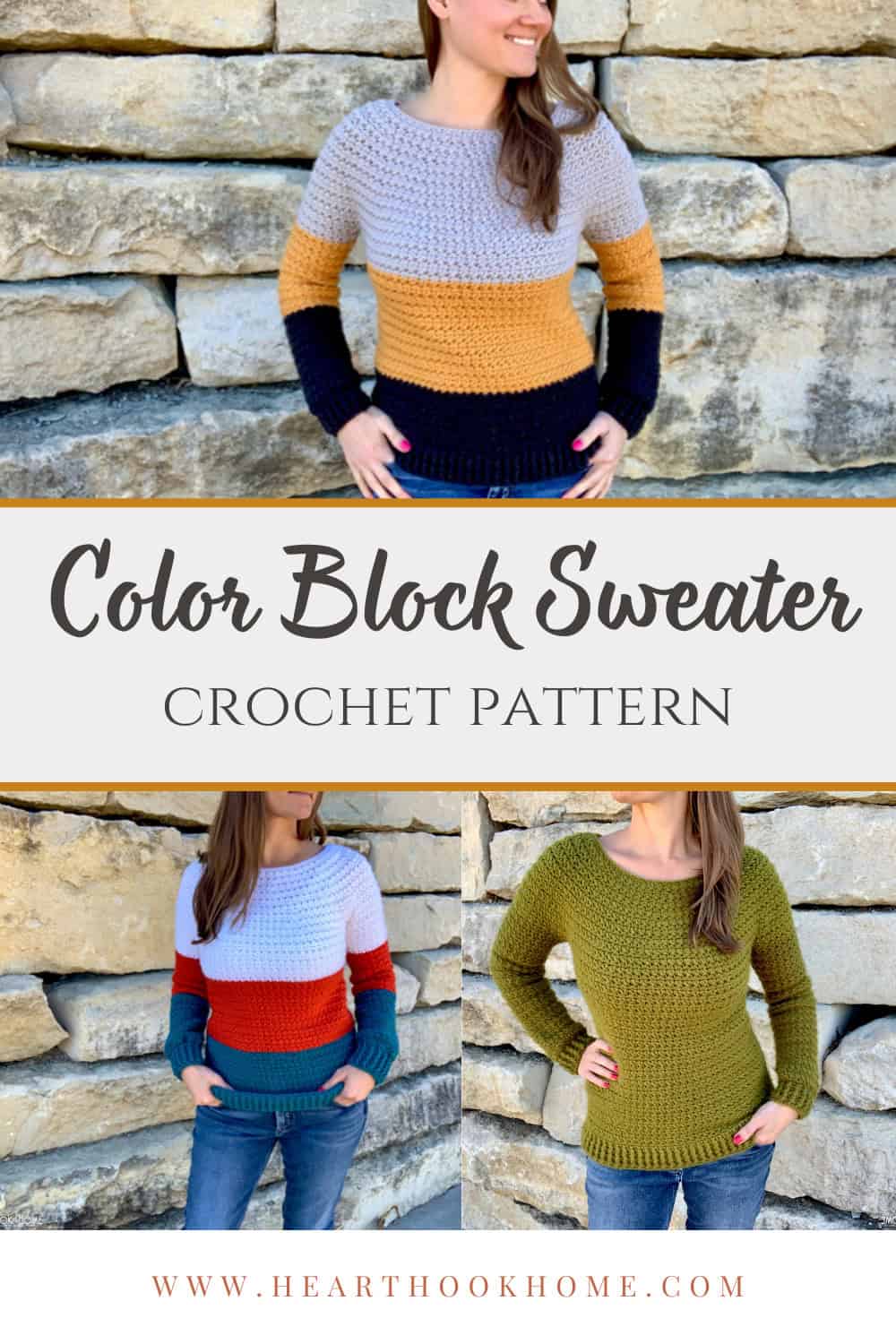Color Block Sweater Crochet Pattern - Heart Hook Home