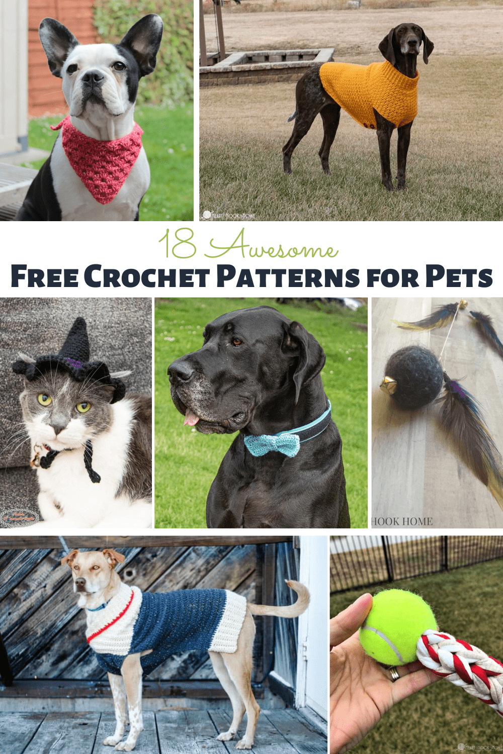 18 Awesome Free Crochet Patterns for Pets - Heart Hook Home