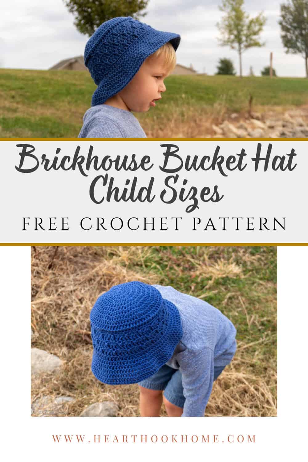 Easy Child Size Bucket Hat Free Crochet Pattern - Heart Hook Home
