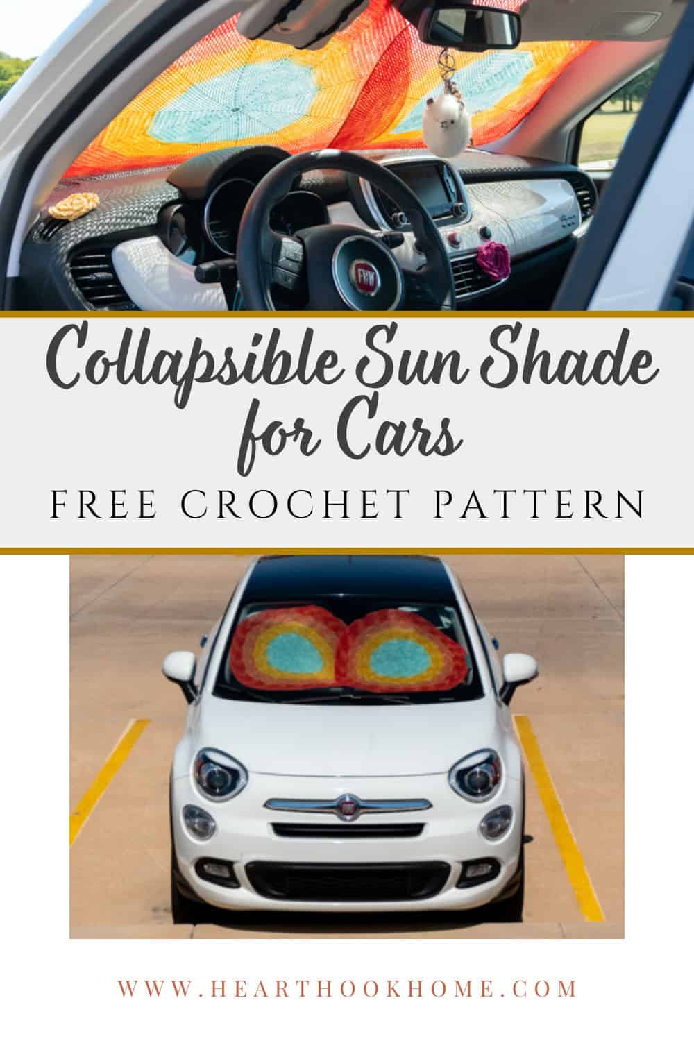 Collapsible Sun Shade for Cars: Free Crochet Pattern - Heart Hook Home