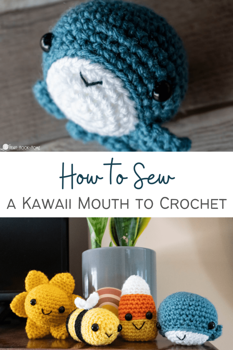 How to Sew a Kawaii Mouth on Crochet - Heart Hook Home