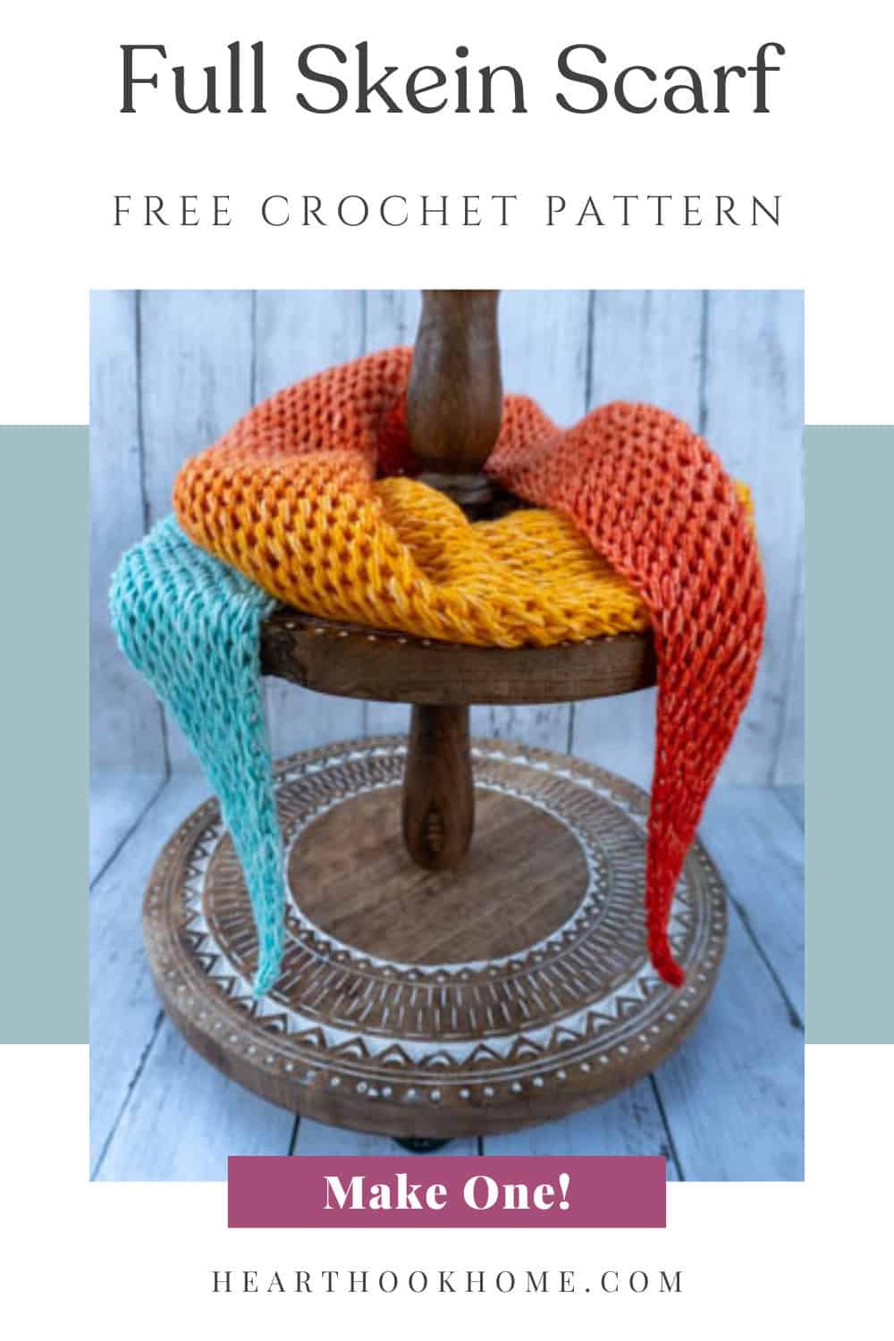Full Skein Scarf: Free Tunisian Crochet Pattern - Heart Hook Home