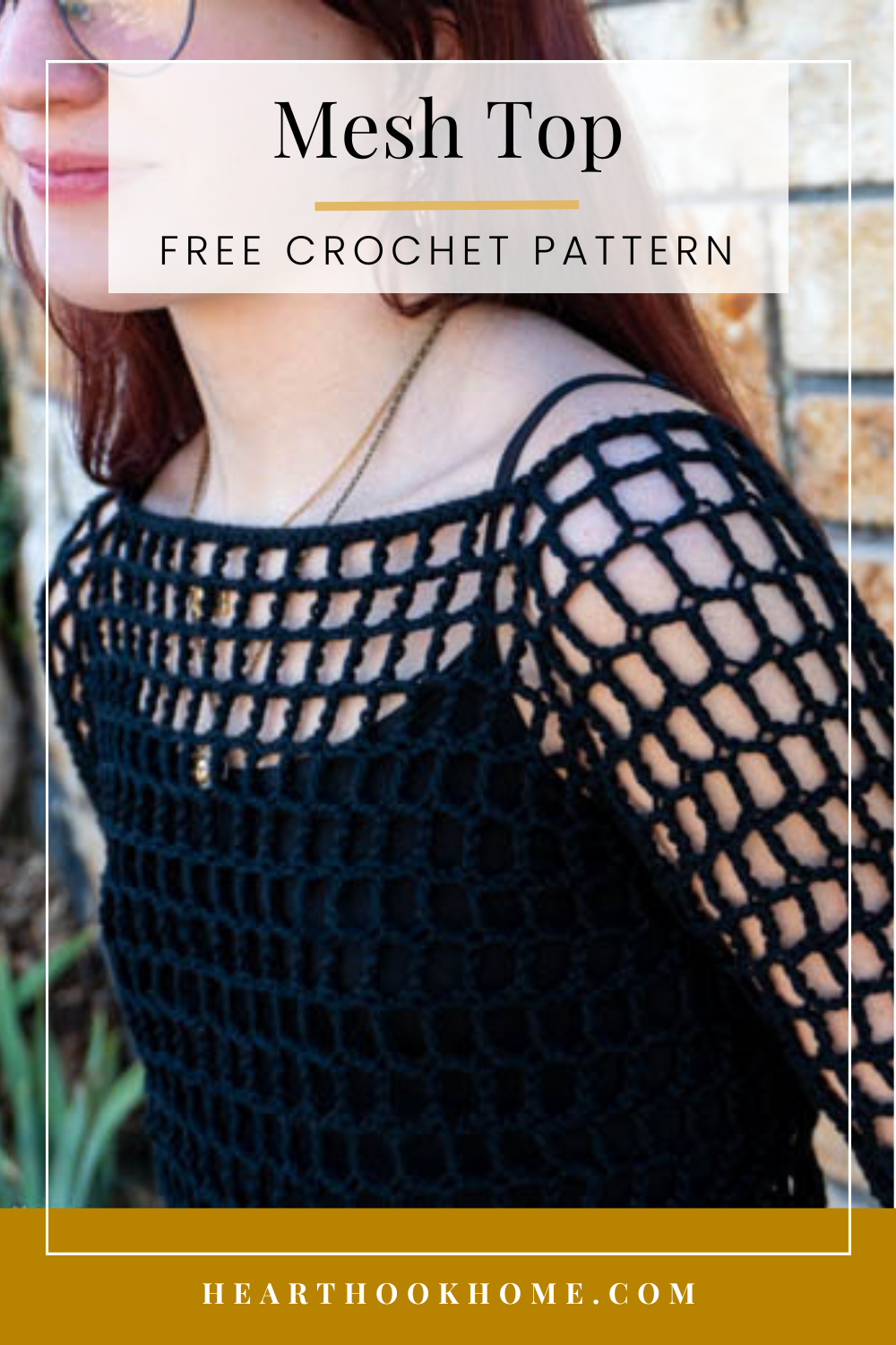The Chloe: Free Mesh Sleeves Top Crochet Pattern - Heart Hook Home