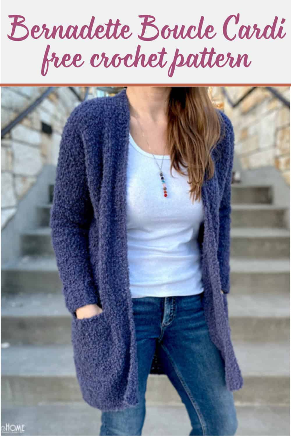 Bernadette Boucle Cardi Crochet Pattern - Heart Hook Home