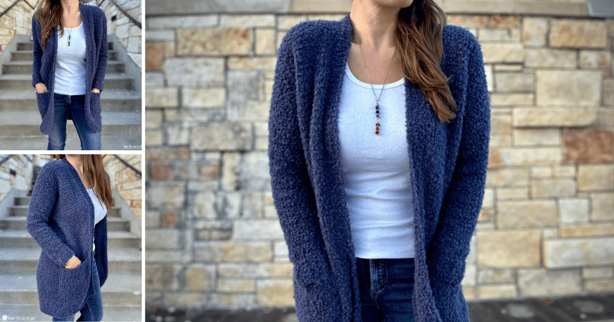 Bernadette Boucle Cardi Crochet Pattern - Heart Hook Home