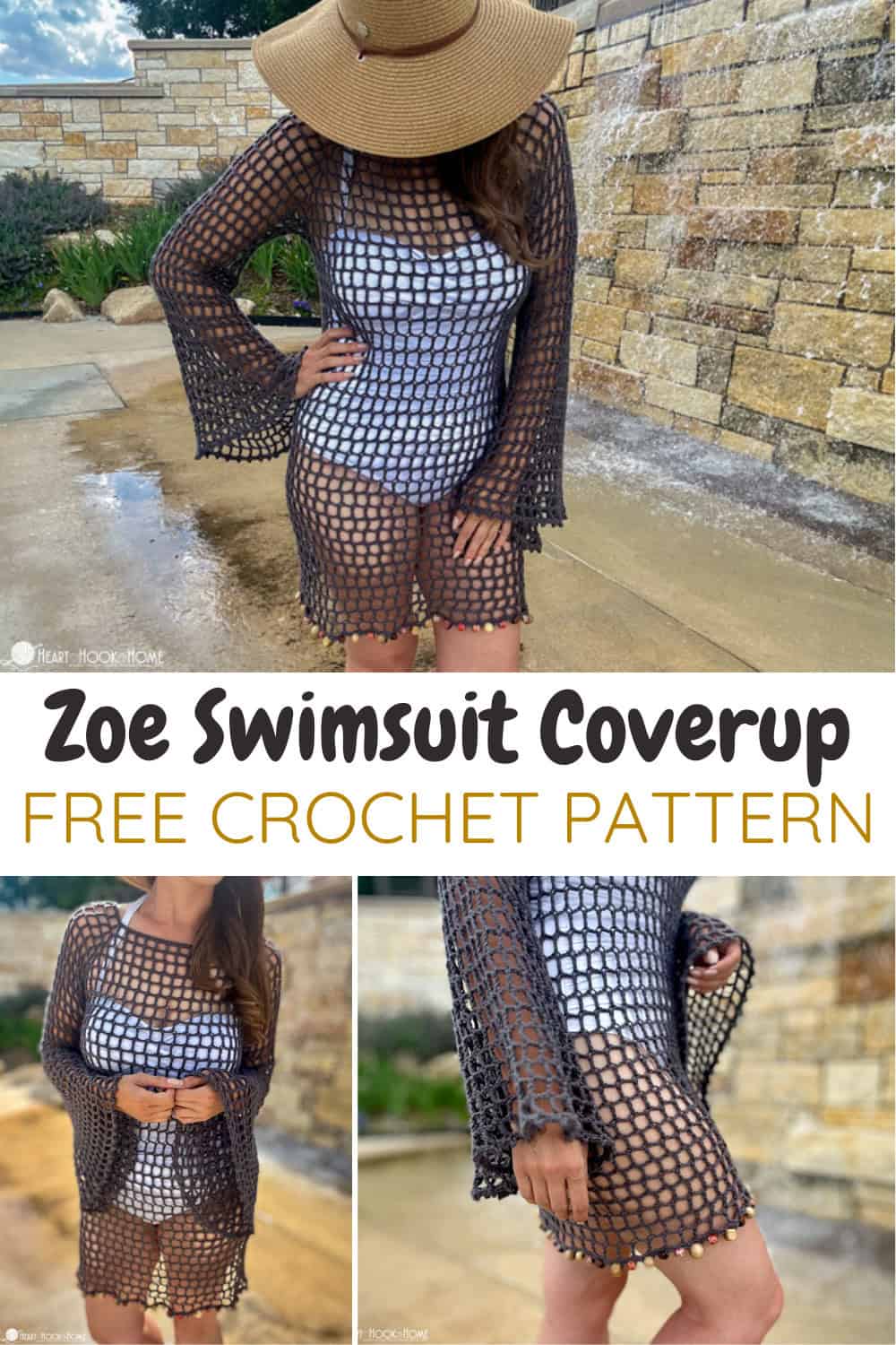 The Zoe: Swimsuit Coverup Free Crochet Pattern - Heart Hook Home