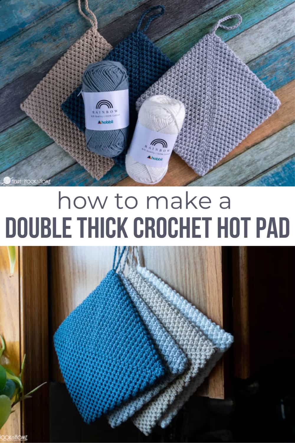 How to Crochet a Double Thick Hot Pad - Heart Hook Home