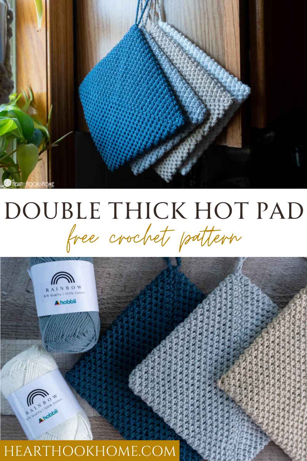 How to Crochet a Double Thick Hot Pad - Heart Hook Home