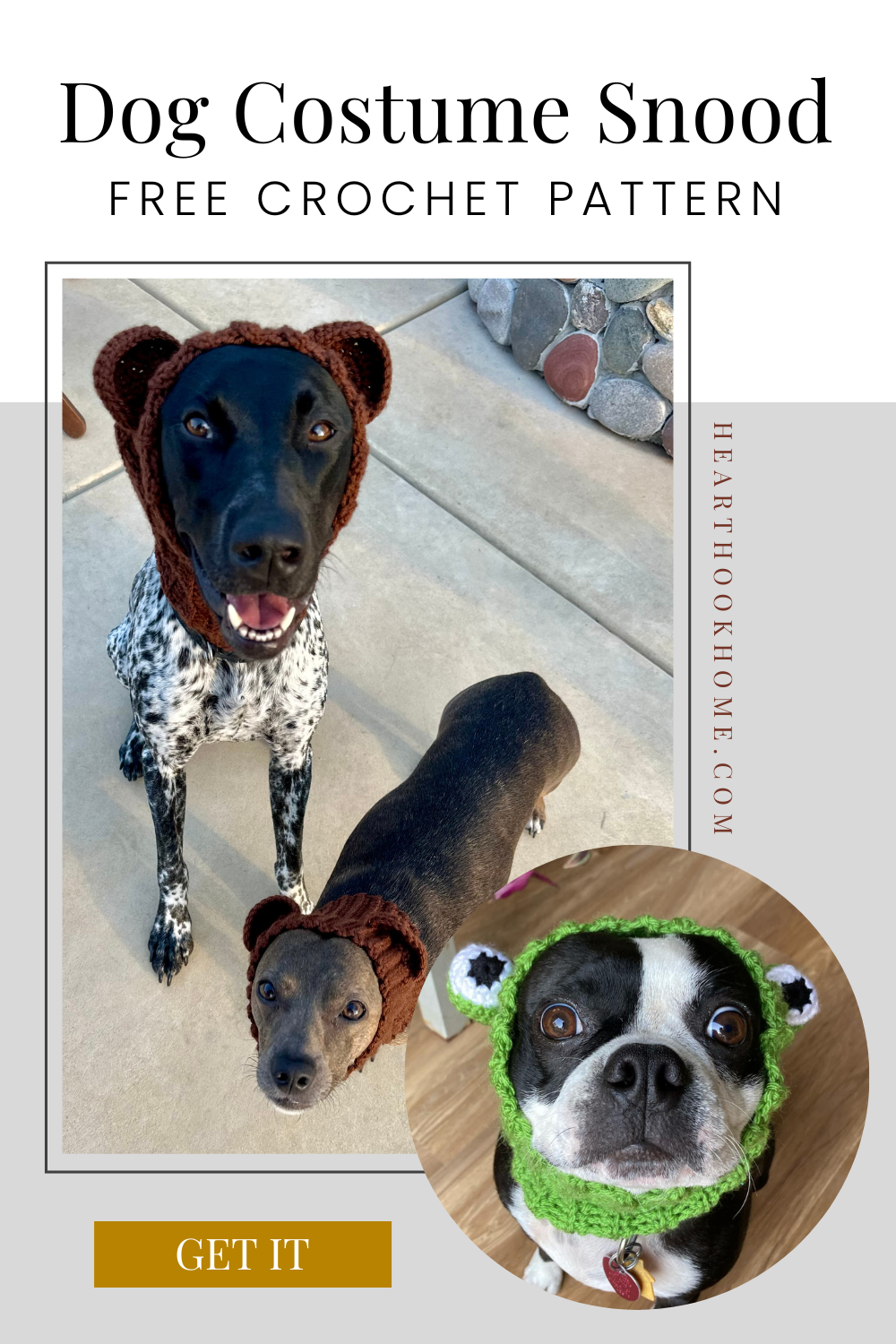 Dog Snood Costumes: Free Crochet Patterns - Heart Hook Home