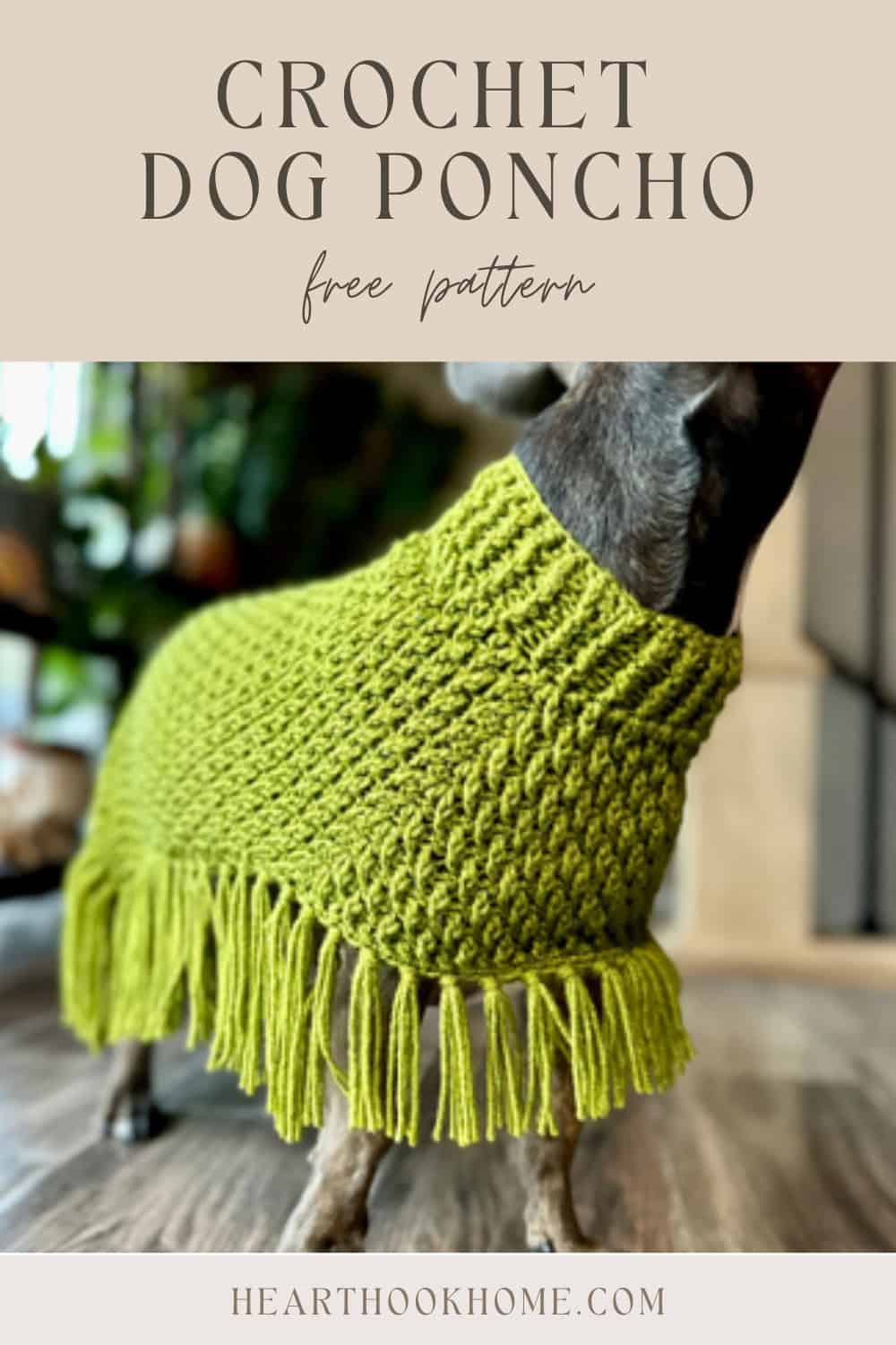 Easy Dog Poncho Crochet Pattern - Heart Hook Home