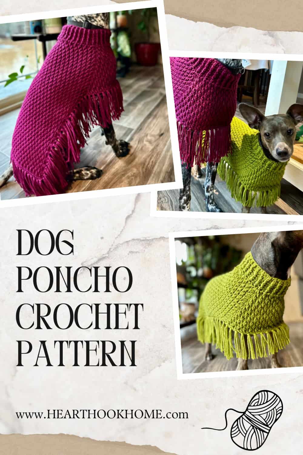 Easy Dog Poncho Crochet Pattern - Heart Hook Home