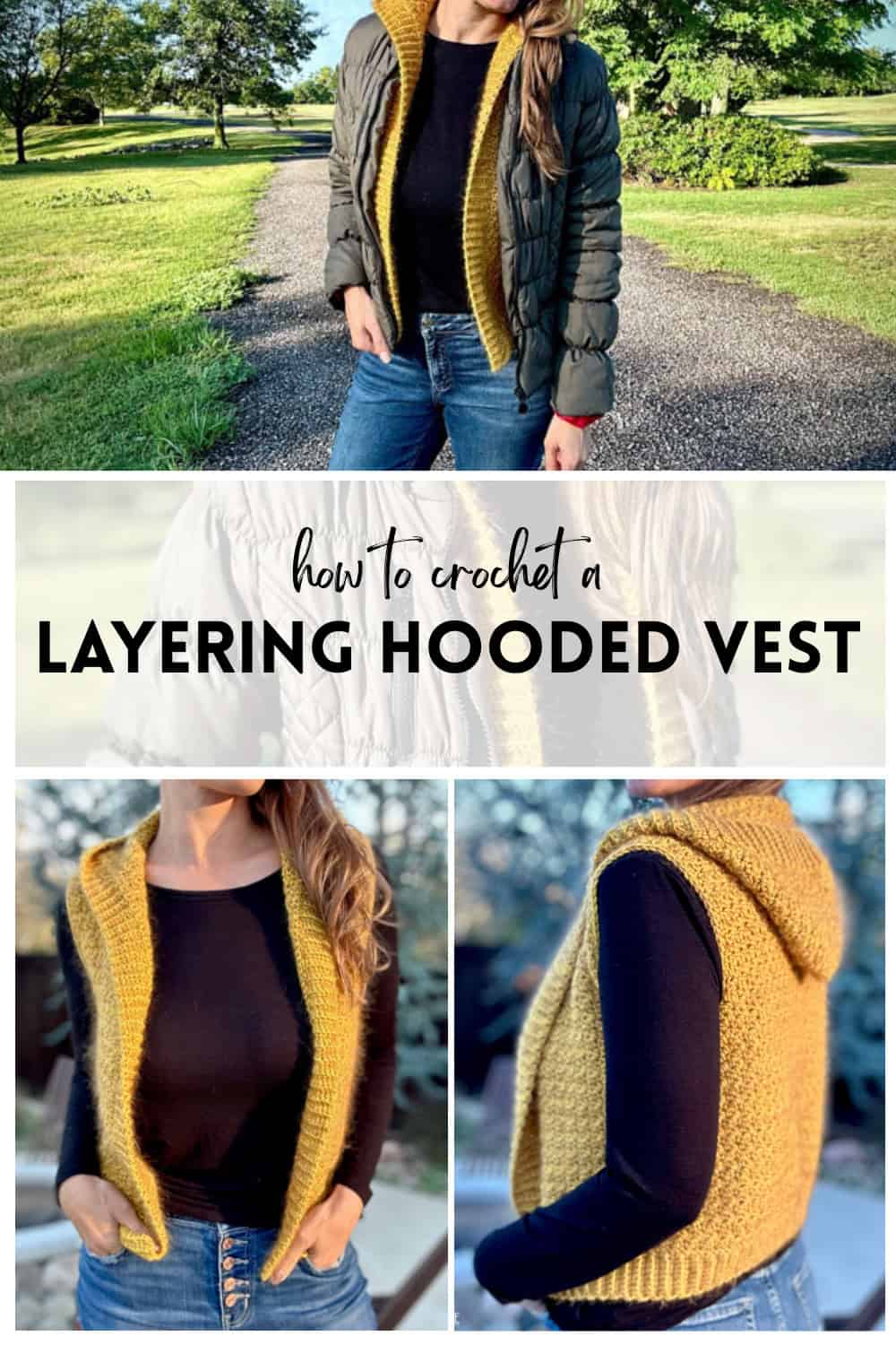 Layering Hooded Vest Crochet Pattern - Heart Hook Home