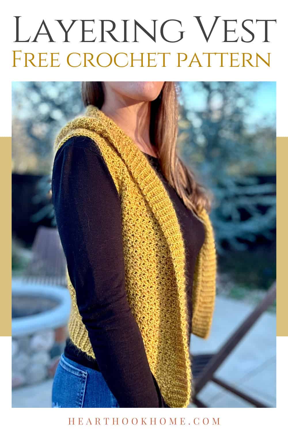 Layering Hooded Vest Crochet Pattern - Heart Hook Home