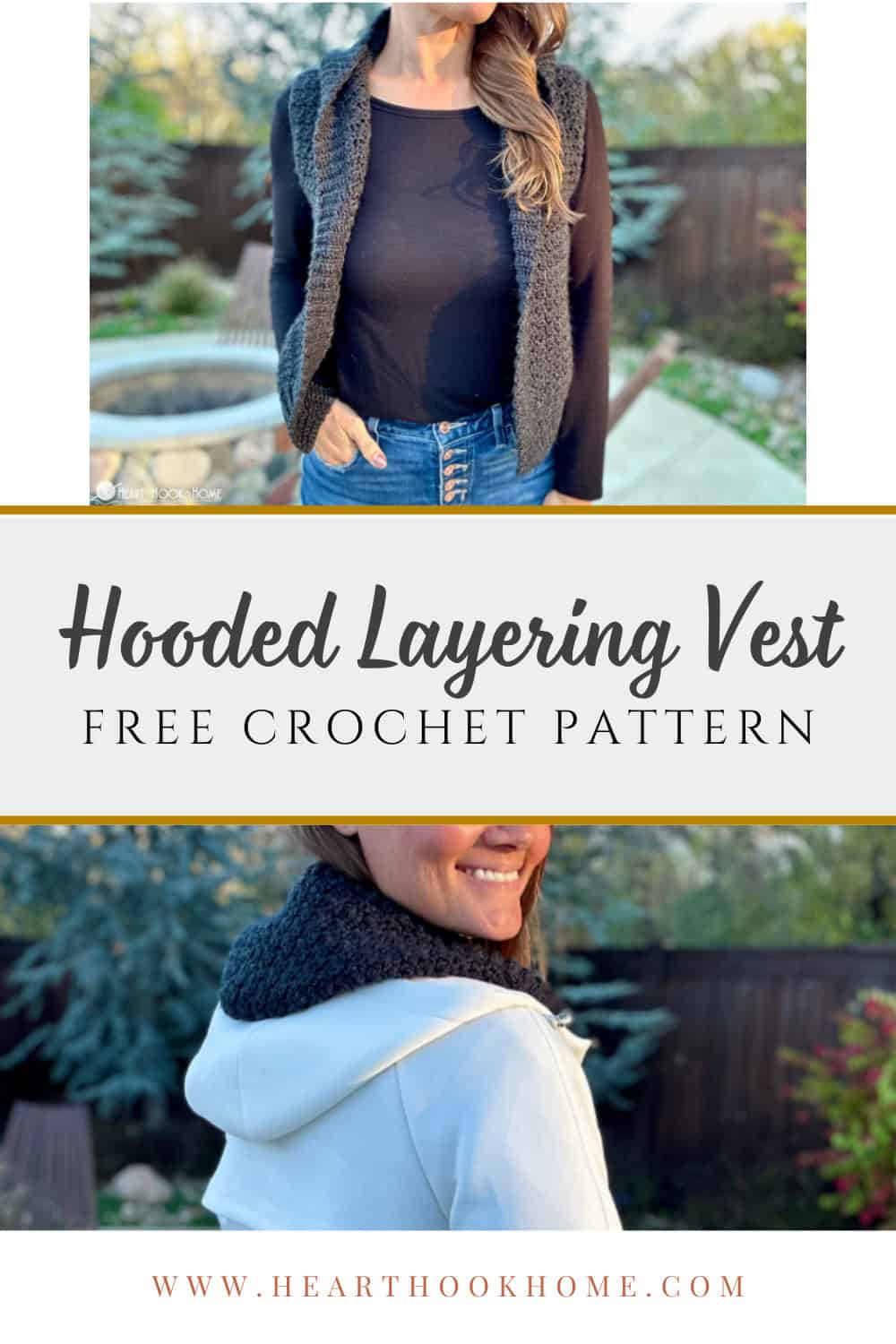 Layering Hooded Vest Crochet Pattern - Heart Hook Home