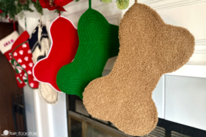 Dog Bone Christmas Stocking Crochet Pattern - Heart Hook Home