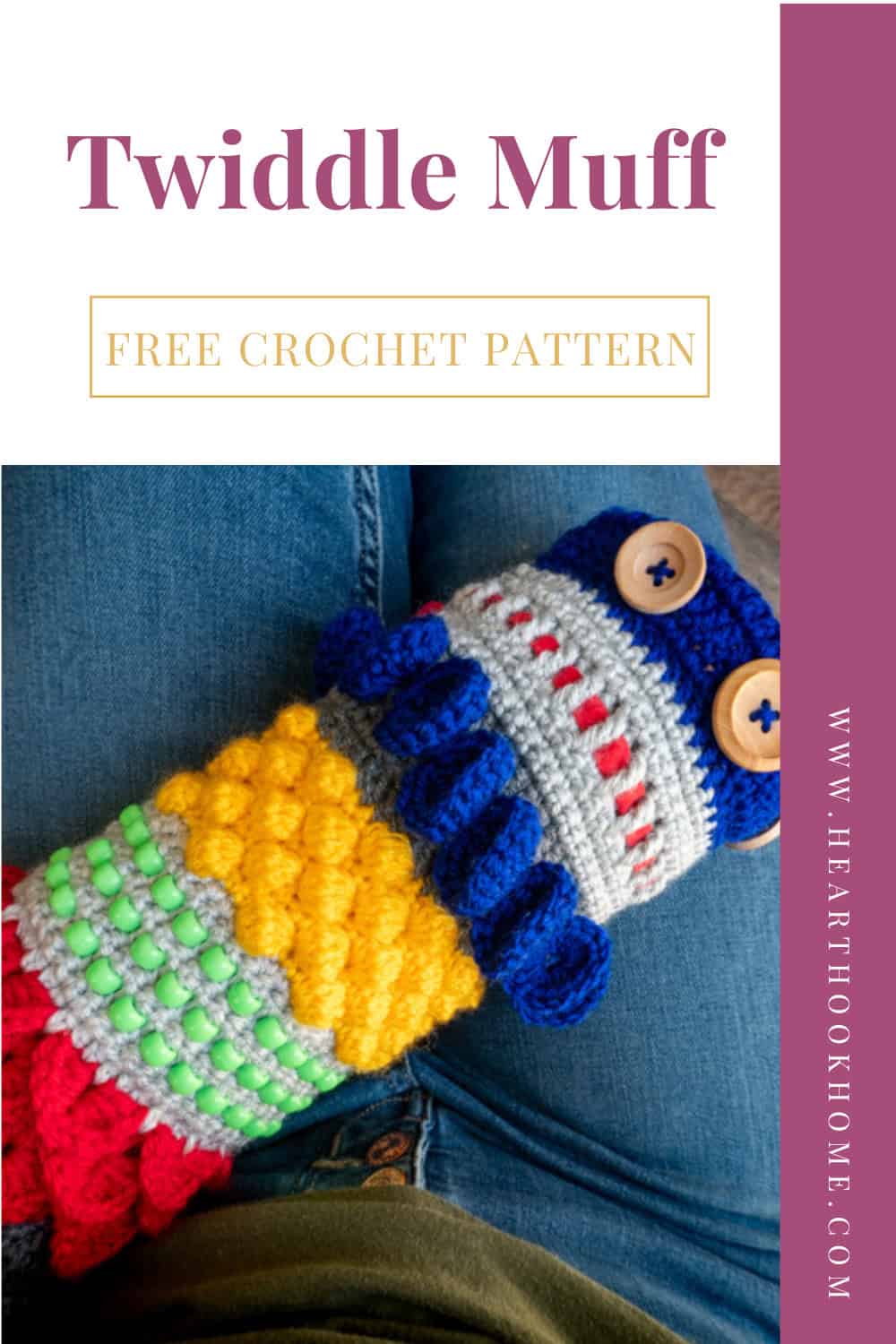 Twiddle Muff Free Crochet Pattern - Heart Hook Home