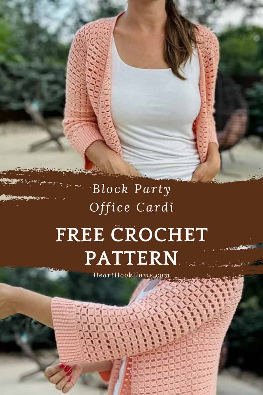 Block Party Office Cardi Crochet Pattern - Heart Hook Home
