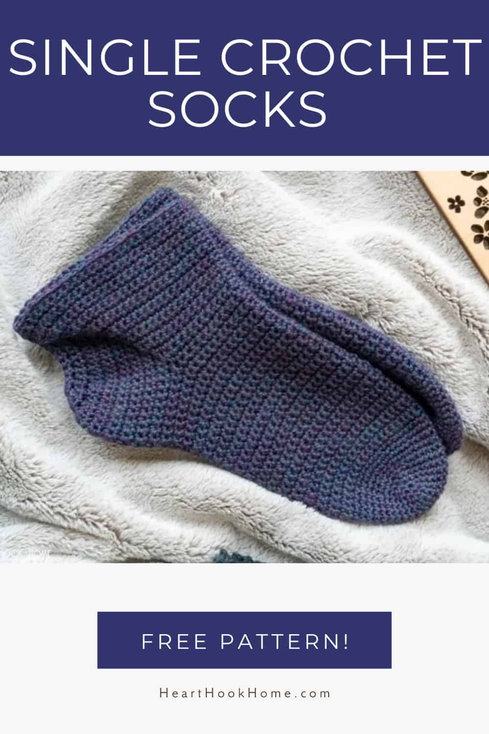 Single Crochet Sock Pattern - Heart Hook Home