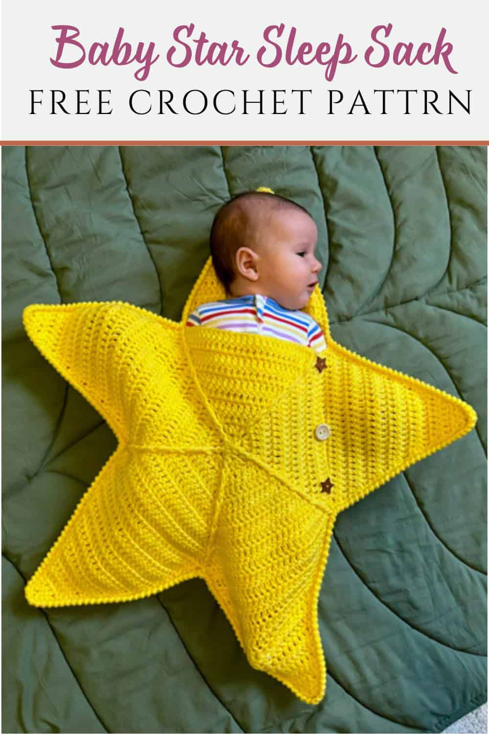 Baby Star Sleep Sack Free Crochet Pattern - Heart Hook Home