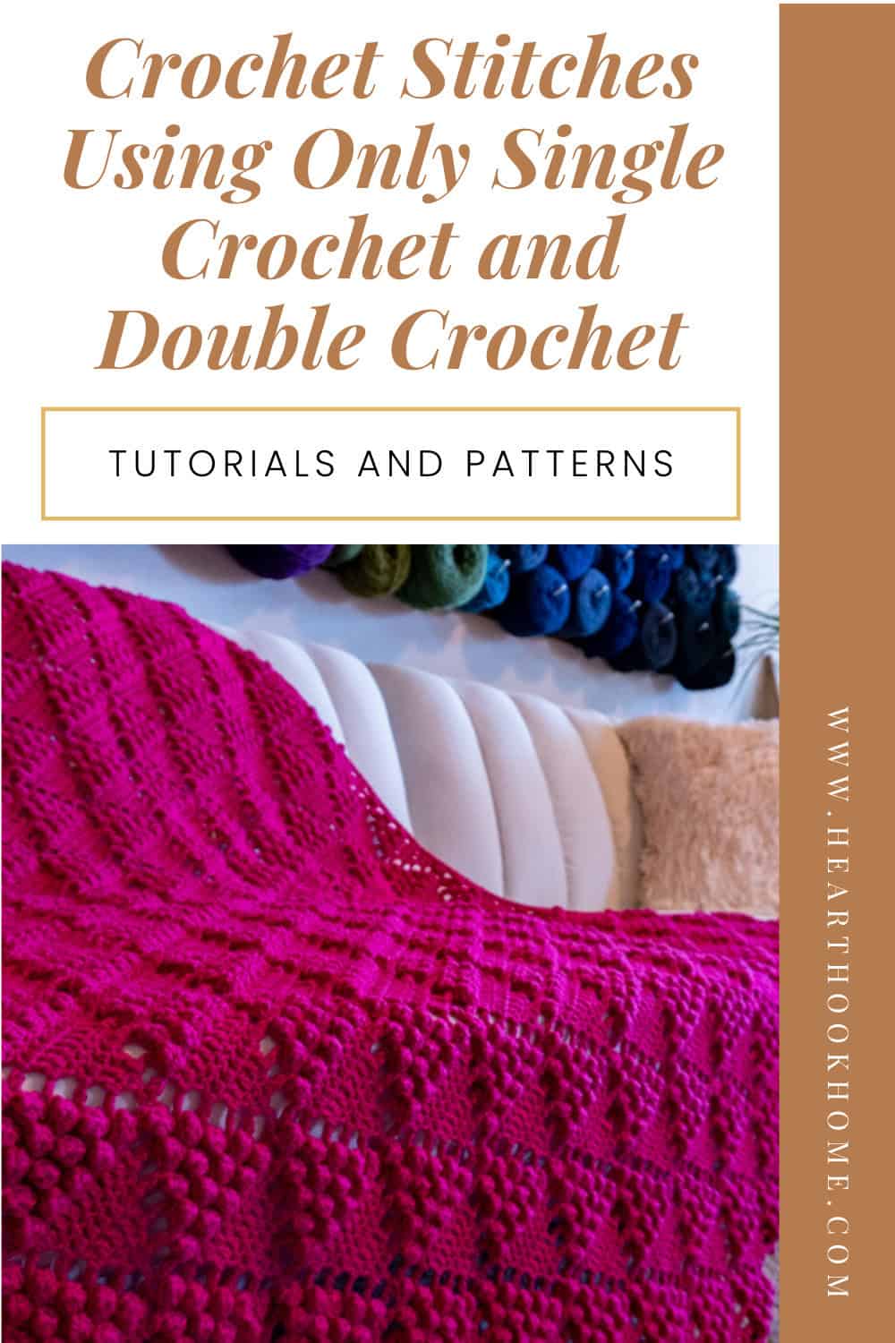 Crochet Stitches Using Only Single Crochet and Double Crochet - Heart ...