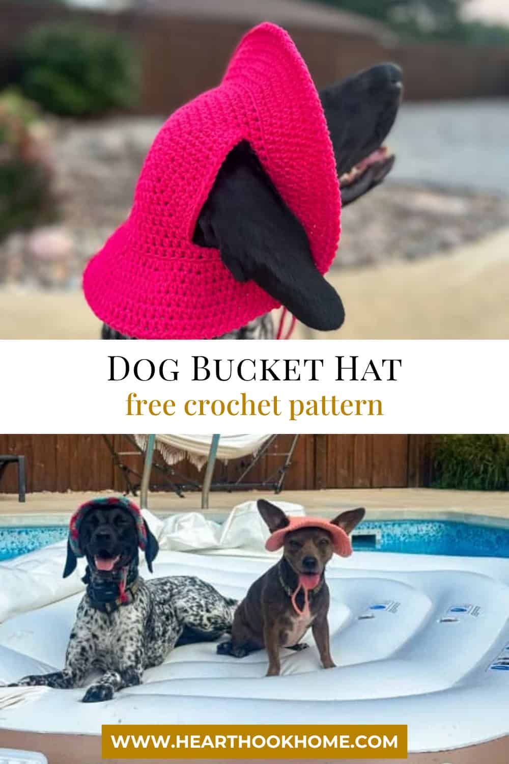 Dog Bucket Hat Free Crochet Pattern - Heart Hook Home