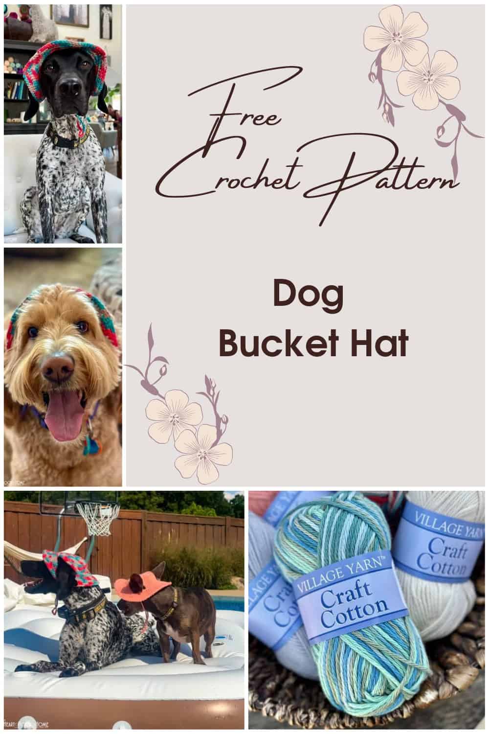 Dog Bucket Hat Free Crochet Pattern - Heart Hook Home
