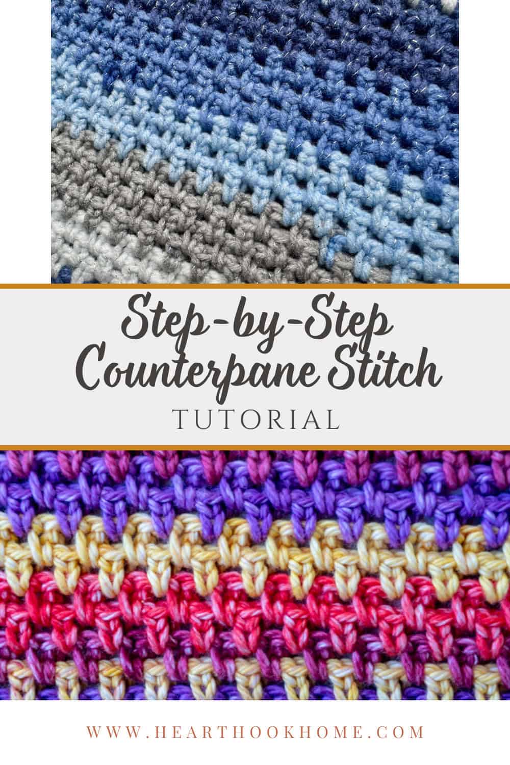 Step-by-Step Counterpane Crochet Stitch Tutorial - Heart Hook Home