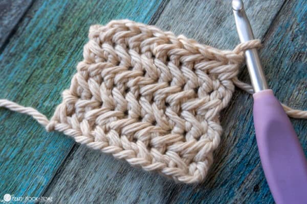 Herringbone Single Crochet Stitch Tutorial Heart Hook Home