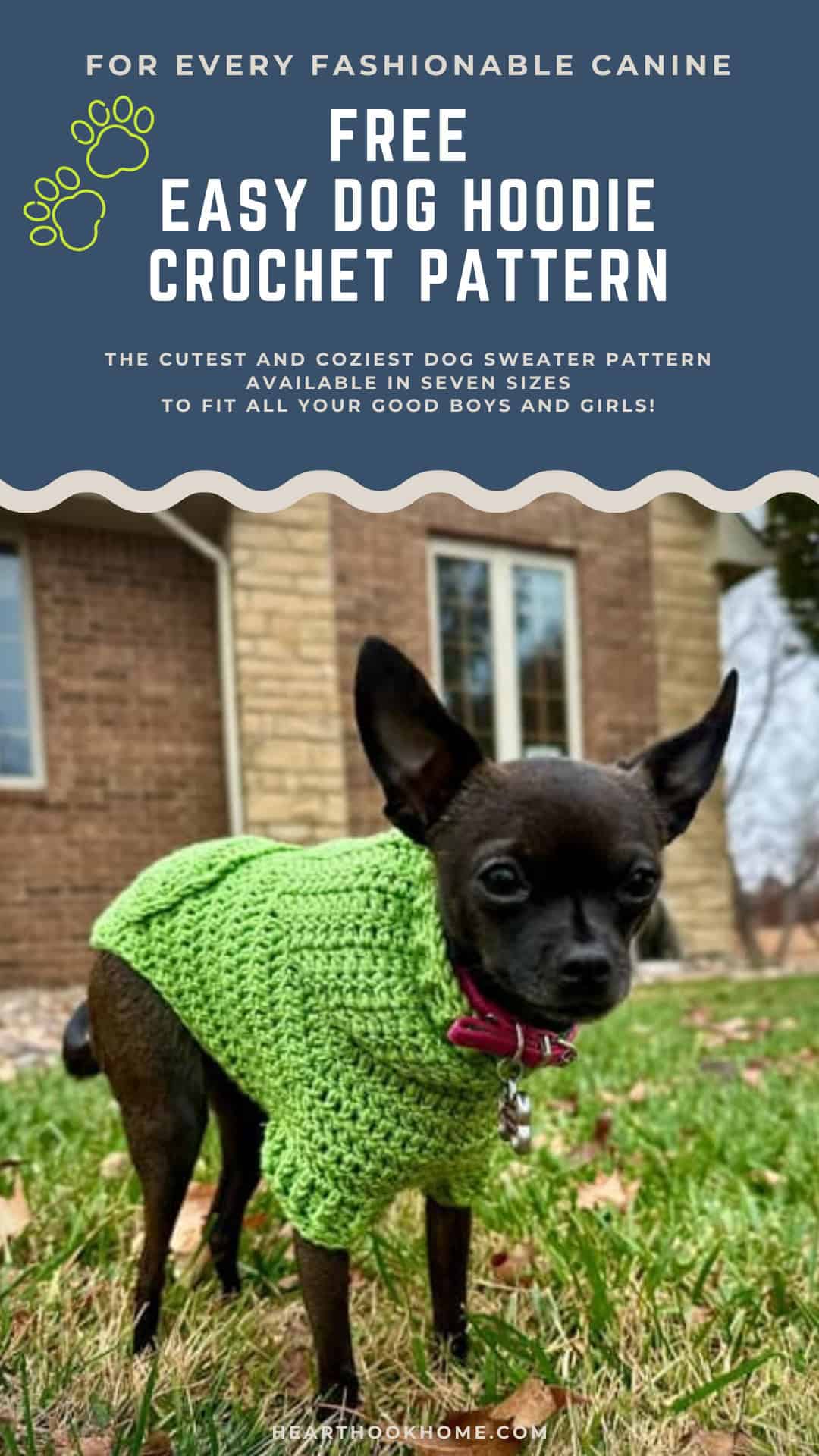 Easy Dog Hoodie Crochet Pattern - Heart Hook Home