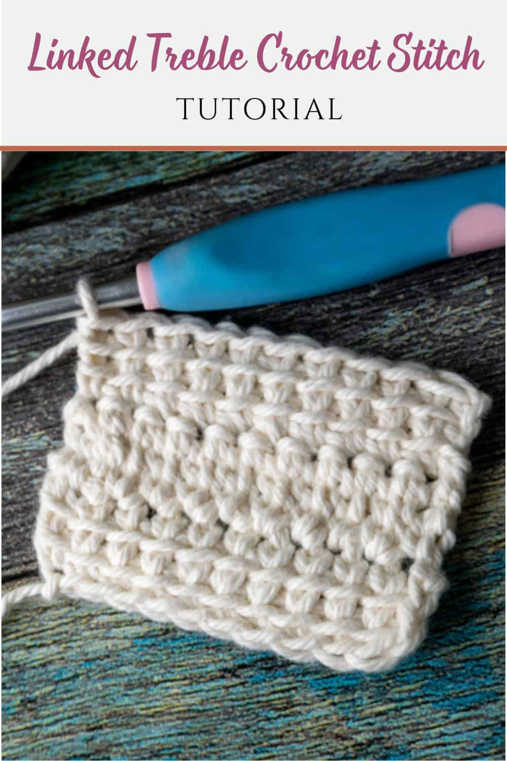 Linked Treble Crochet Stitch Tutorial - Heart Hook Home