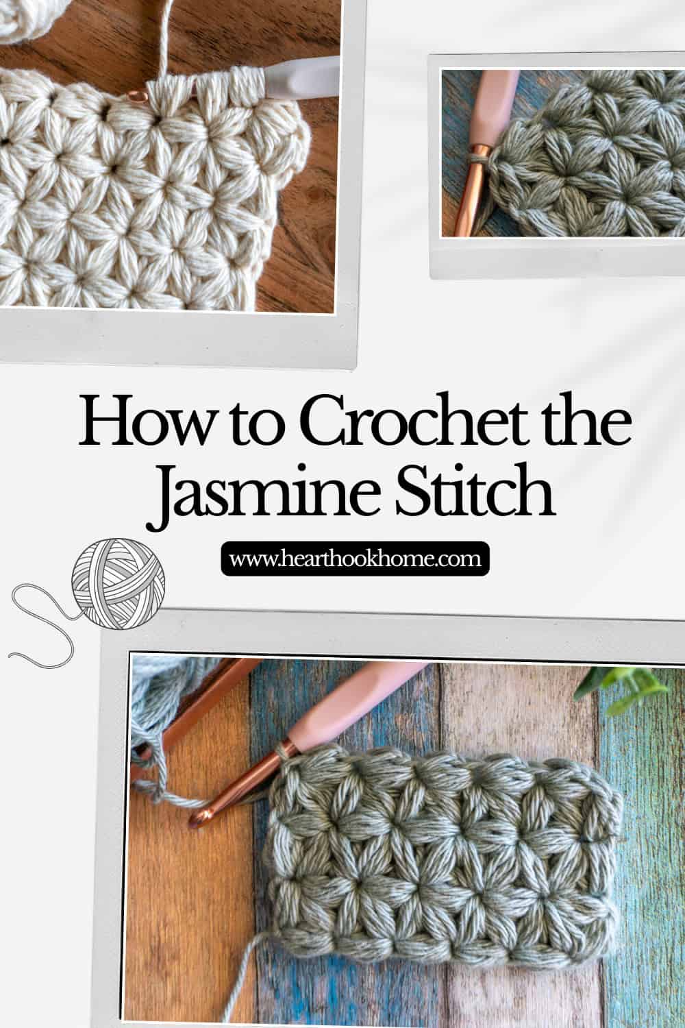 Step-by-Step Jasmine Crochet Stitch Tutorial - Heart Hook Home