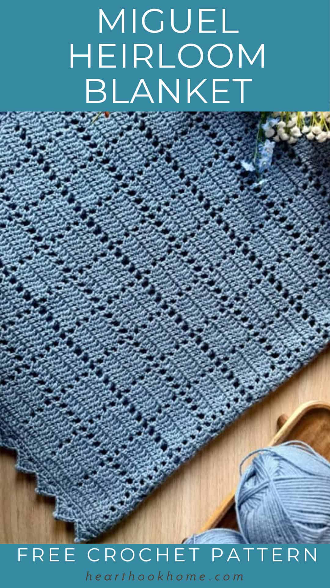 The Miguel Blanket - Free Crochet Pattern in 9 sizes - Heart Hook Home
